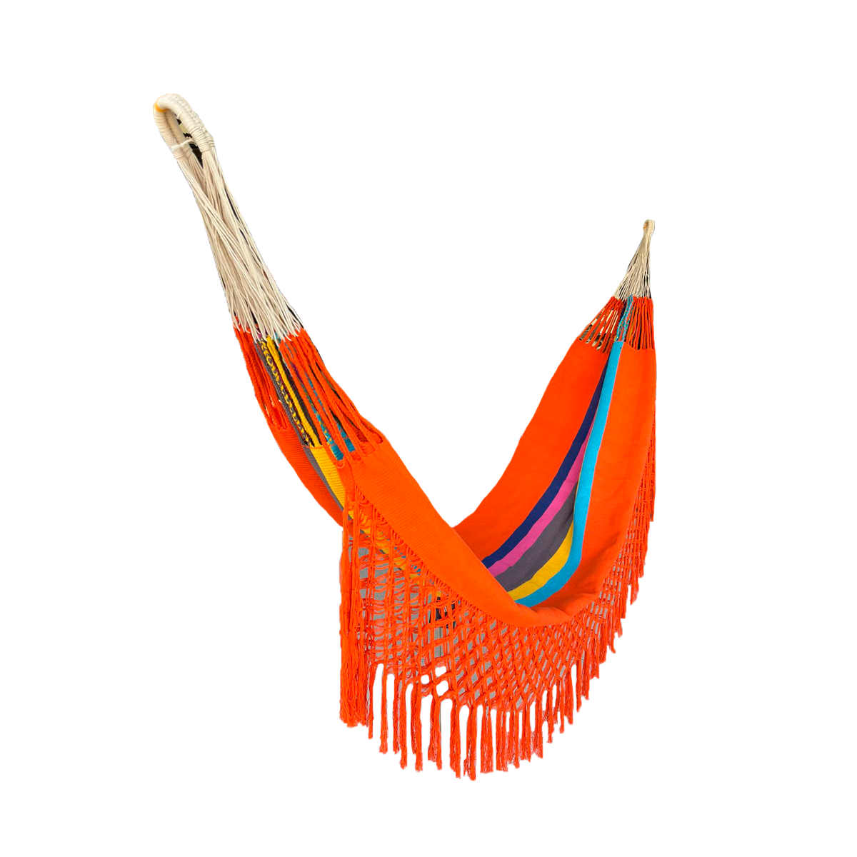 Hamacas artesanales medianas Color Naranja con Rallas MY – sombvueltiao